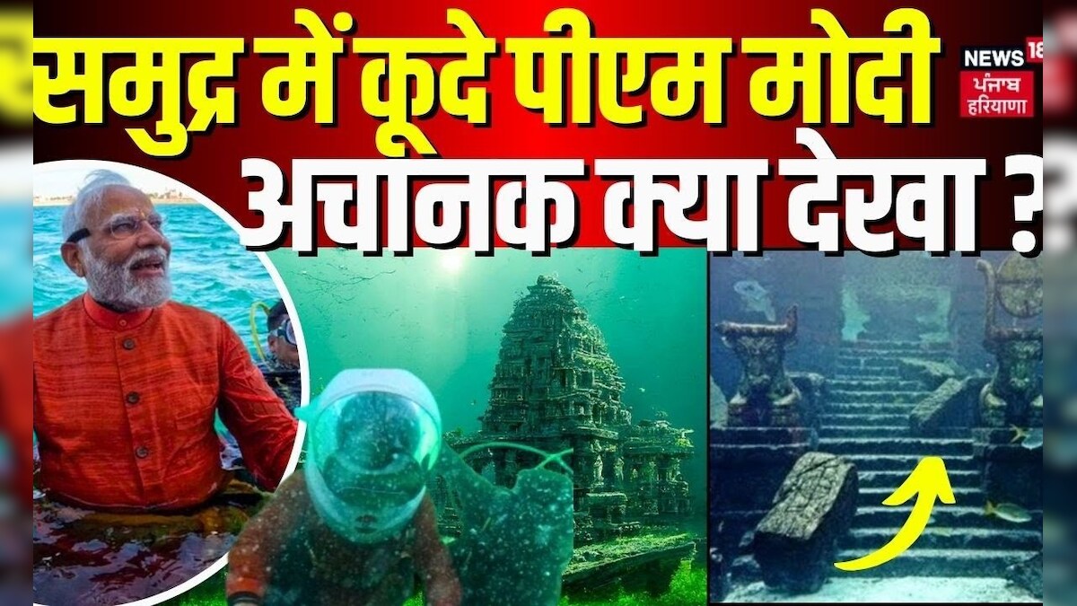 PM Modi In Gujarat : समुद्र में कूदे पीएम मोदी, अचानक क्या देखा ...