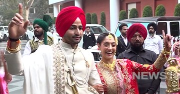 gurlin chopra wedding photos viral, punjabi actress marries davinder ...