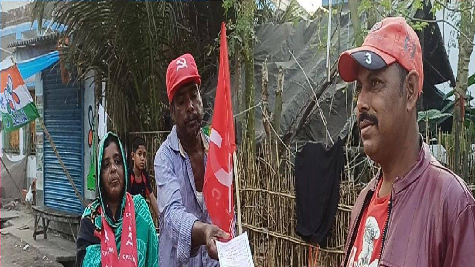 CPIM Unique Election Campaign|| বাম প্রার্থী স্ত্রীকে ভ্যানে চাপিয়ে ...