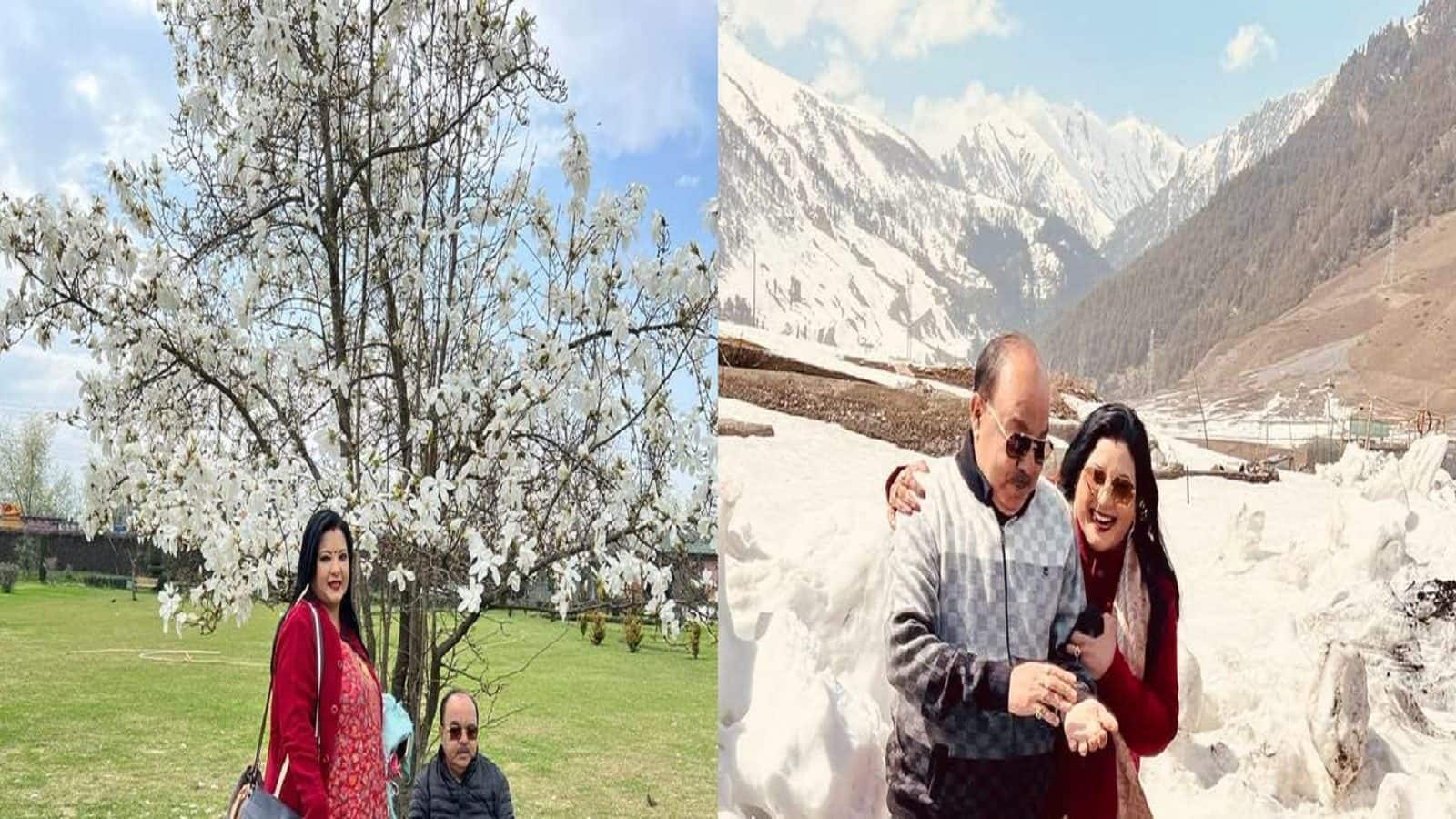 Sovan Chatterjee Baisakhi Banerjee enjoying their vacation at Kashmir ...