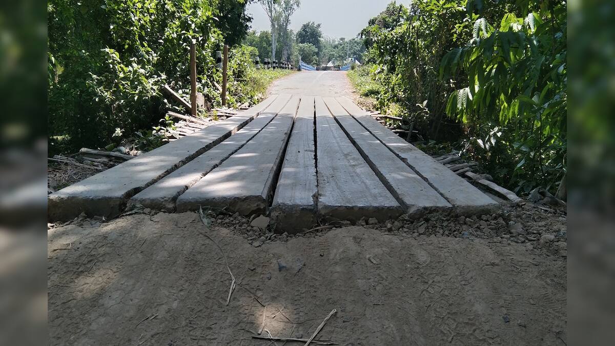 bridge connecting the two villages was not built even a year after it ...