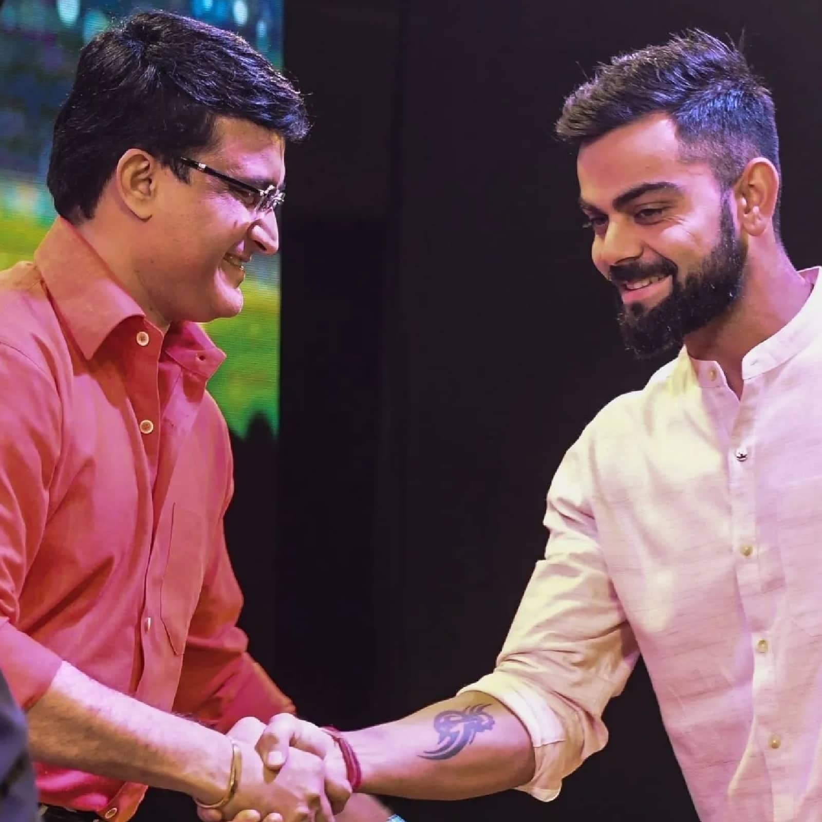 Virat Kohli-Sourav Ganguly handshake pic shared by kolkata police ...