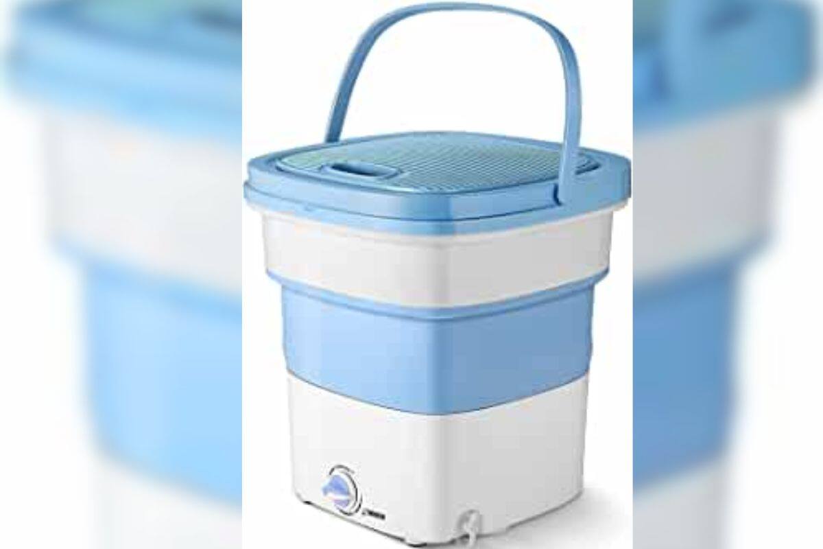 Foldable washing machine: ভাঁজ করে ব‍্যাগে রাখুন ওয়াশিং মেশিন! বেড়াতে ...