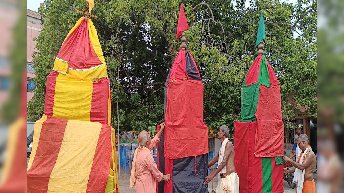 Traditional ancient Tamluk Mahaprabhu Temple Rath Yatra preparation ...