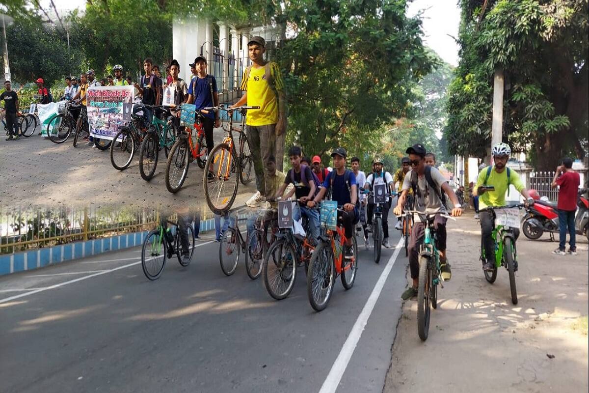 colorful rally was organized on occasion of World Bicycle Day at ...