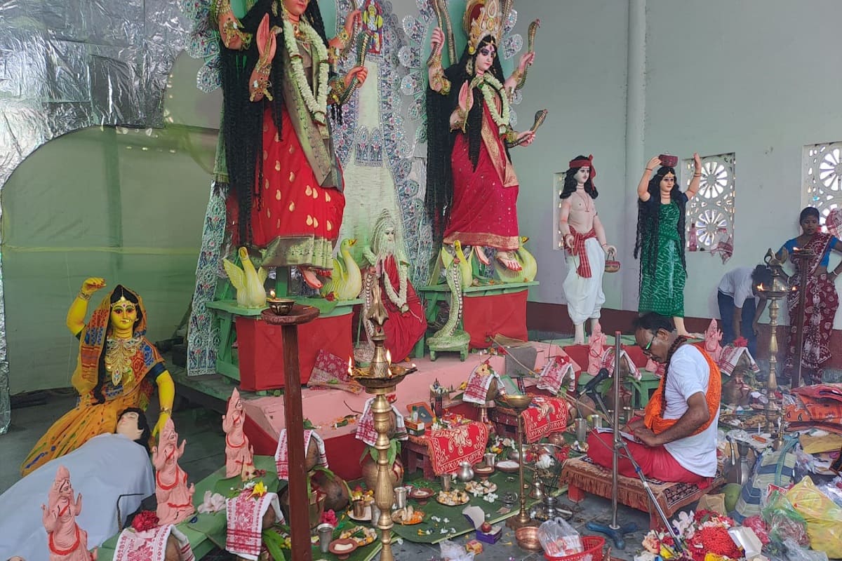 | Baikunthpur Rajbari Mansa Puja at jalpaiguri, where fish is given as ...