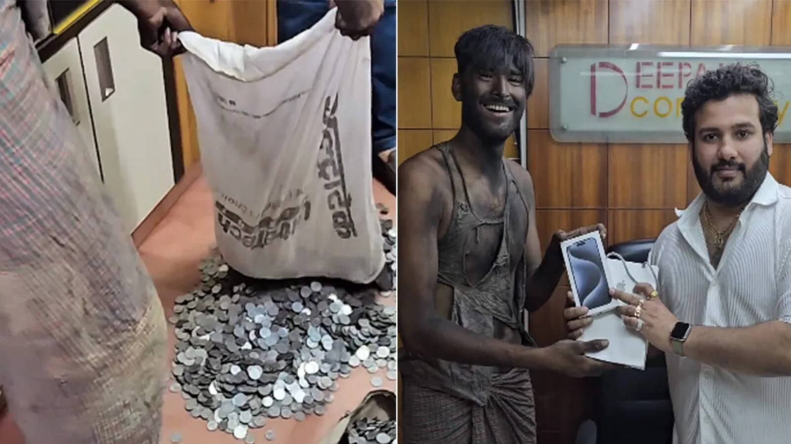 Viral: পিঠে বস্তাভর্তি কয়েন! শতছিন্ন মলিন পোশাক পরনে ‘ভিক্ষাজীবী ...