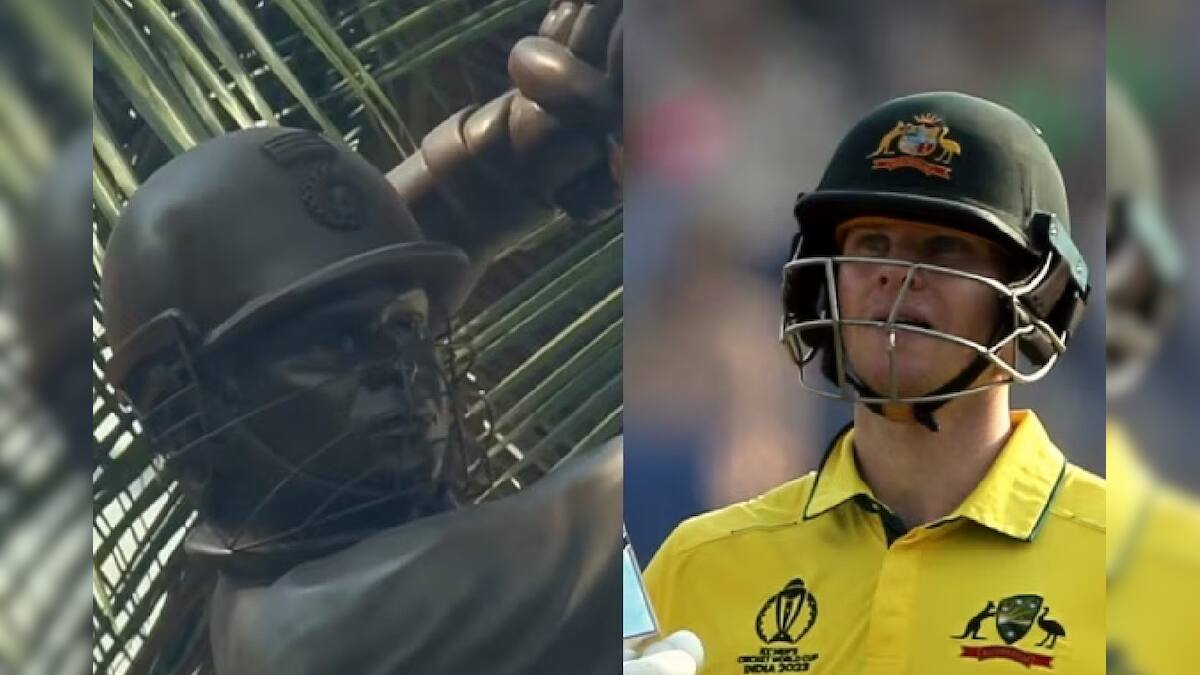 Sachin Tendulkar finds steve smith face in statue, সচিন তেন্ডুলকরের ...