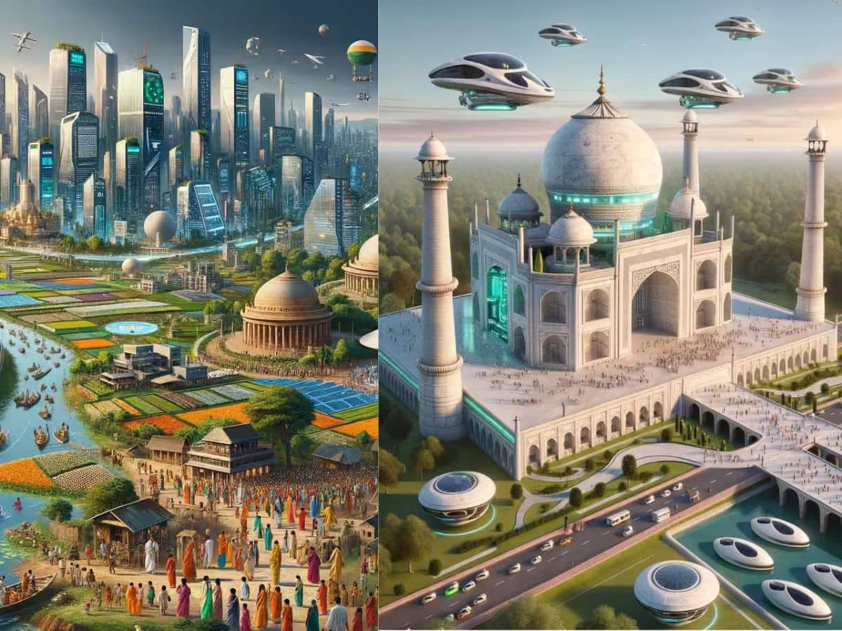 India after 100 years: ১০০ বছর পরে দেশের অবস্থা কেমন হবে? এআই যে ছবি ...
