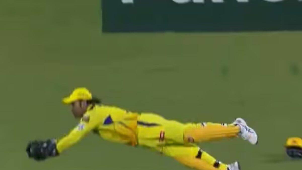 Viral Video MS Dhoni Takes A Stunning Catch During CSK vs Gujarat ...