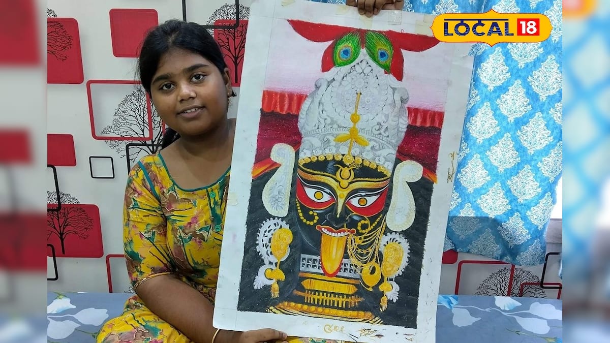 Viral Boro Maa Painting: ওয়েল প্যাস্টেল দিয়ে রানাঘাটের খুদে শিল্পীর ...
