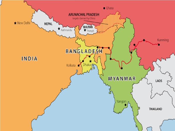 India China Bangladesh অরুণাচল, কাশ্মীর চিনের অংশ! ভারতের মানচিত্র ...