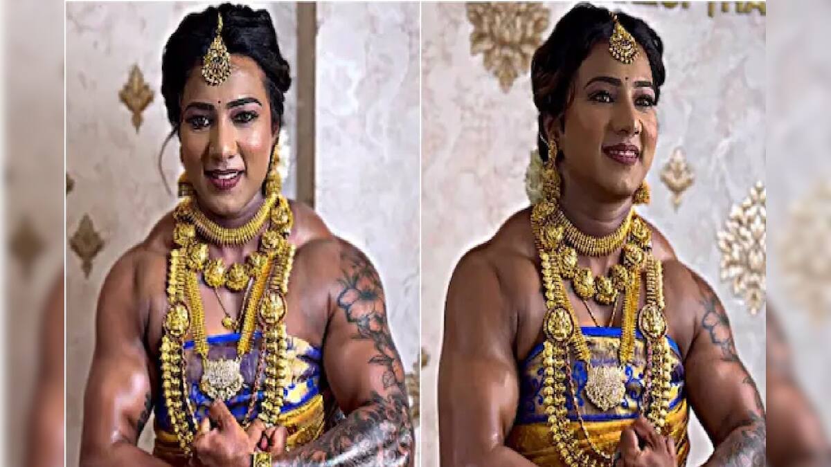 Bride: ব্লাউজ নেই, বাইসেপ্সে পিছলে যাচ্ছে আলো! গা ভর্তি গয়না ...