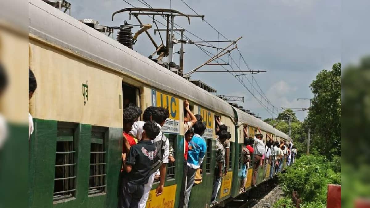 Indian Railways Monkey On Hasnabad Local Train Monkey Train Journey Surprised To Passengers ...