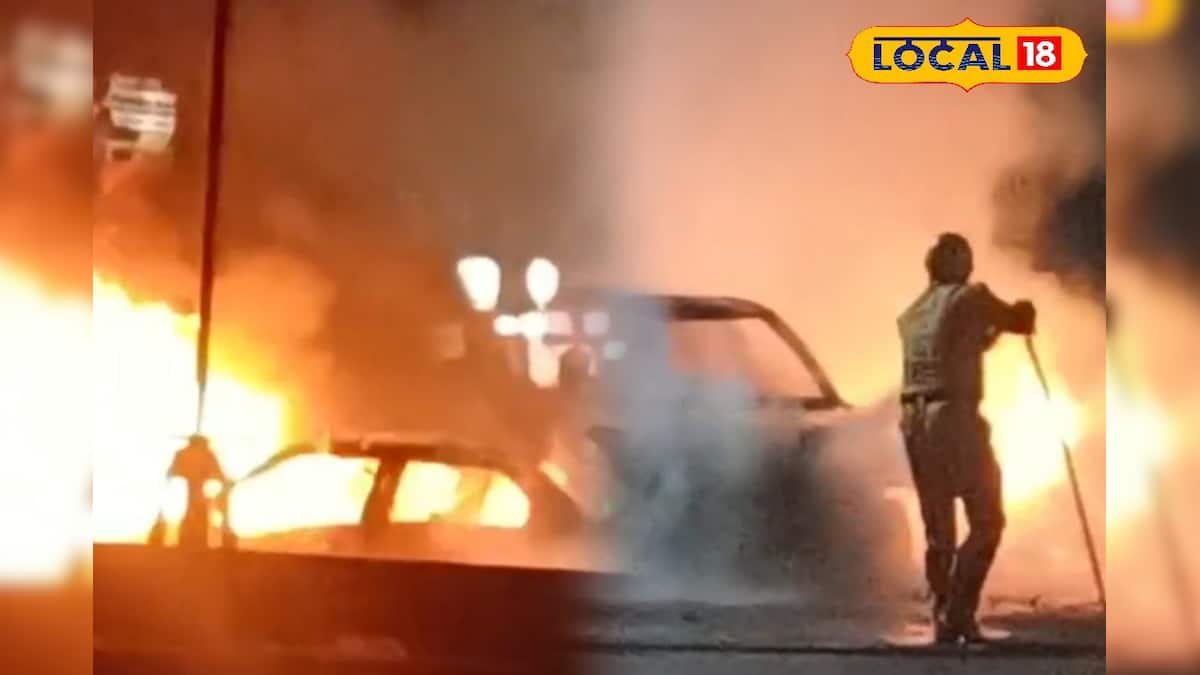 Fire At Running Car : ভিআইপি রোডে চলন্ত অ্যাপ ক্যাবে দাউদাউ করে আগুন ...