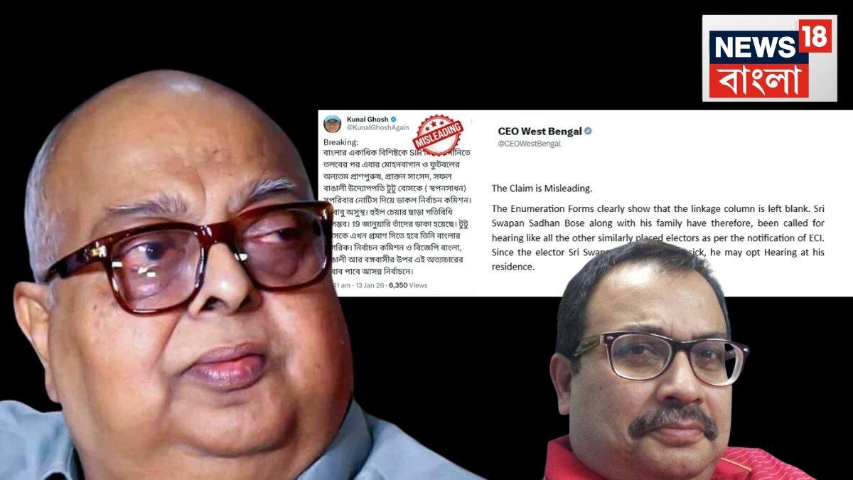 Kunal Ghosh On Tutu Bose SIR Hearing: ফর্ম অসম্পূর্ণ, টুটু বসুকে ...