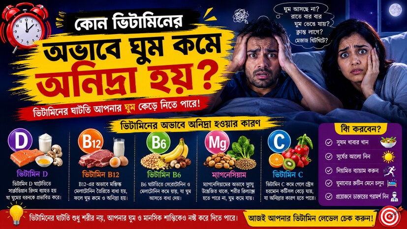 Vitamins & Insomnia: কোন ভিটামিনের অভাবে ঘুম কমে যায়? কী খেলে ওষুধ ...