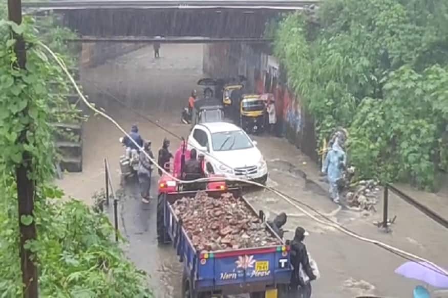 heavy rain in valsad district water logged in valsad city tvbv News18 Gujarati