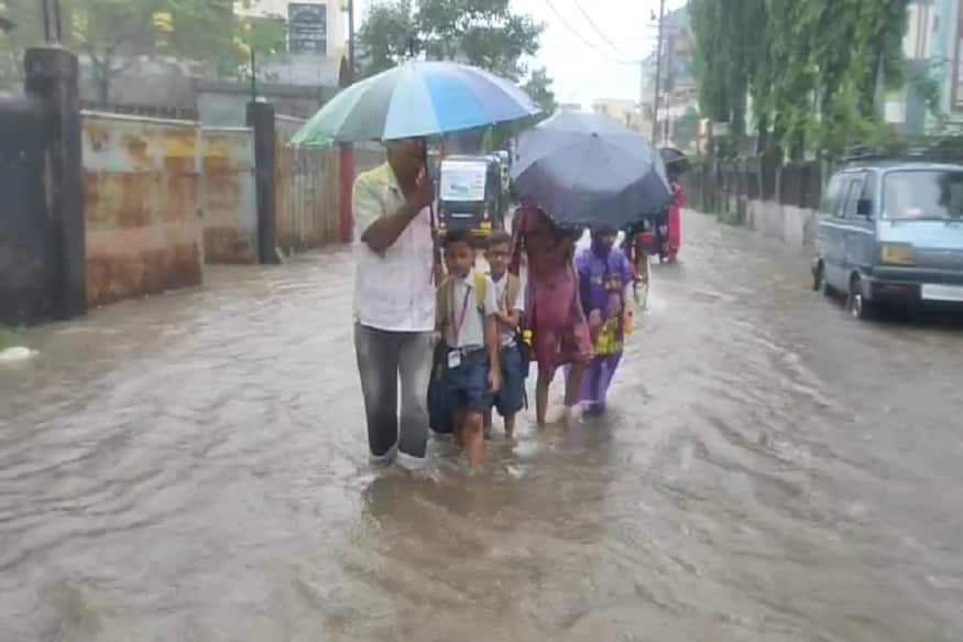 heavy rain in valsad district water logged in valsad city tvbv News18 Gujarati