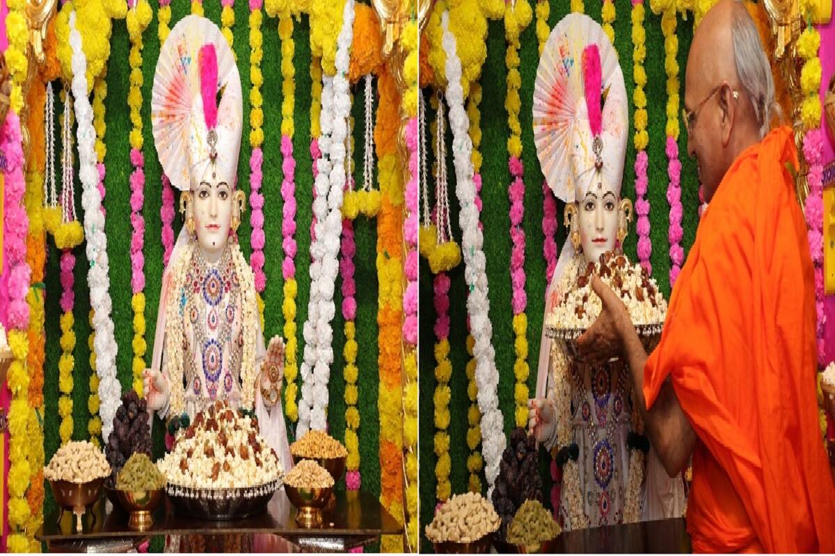 holi 2021 maninagar gadi sansthan shree swaminarayan temple fuldolotsav ...