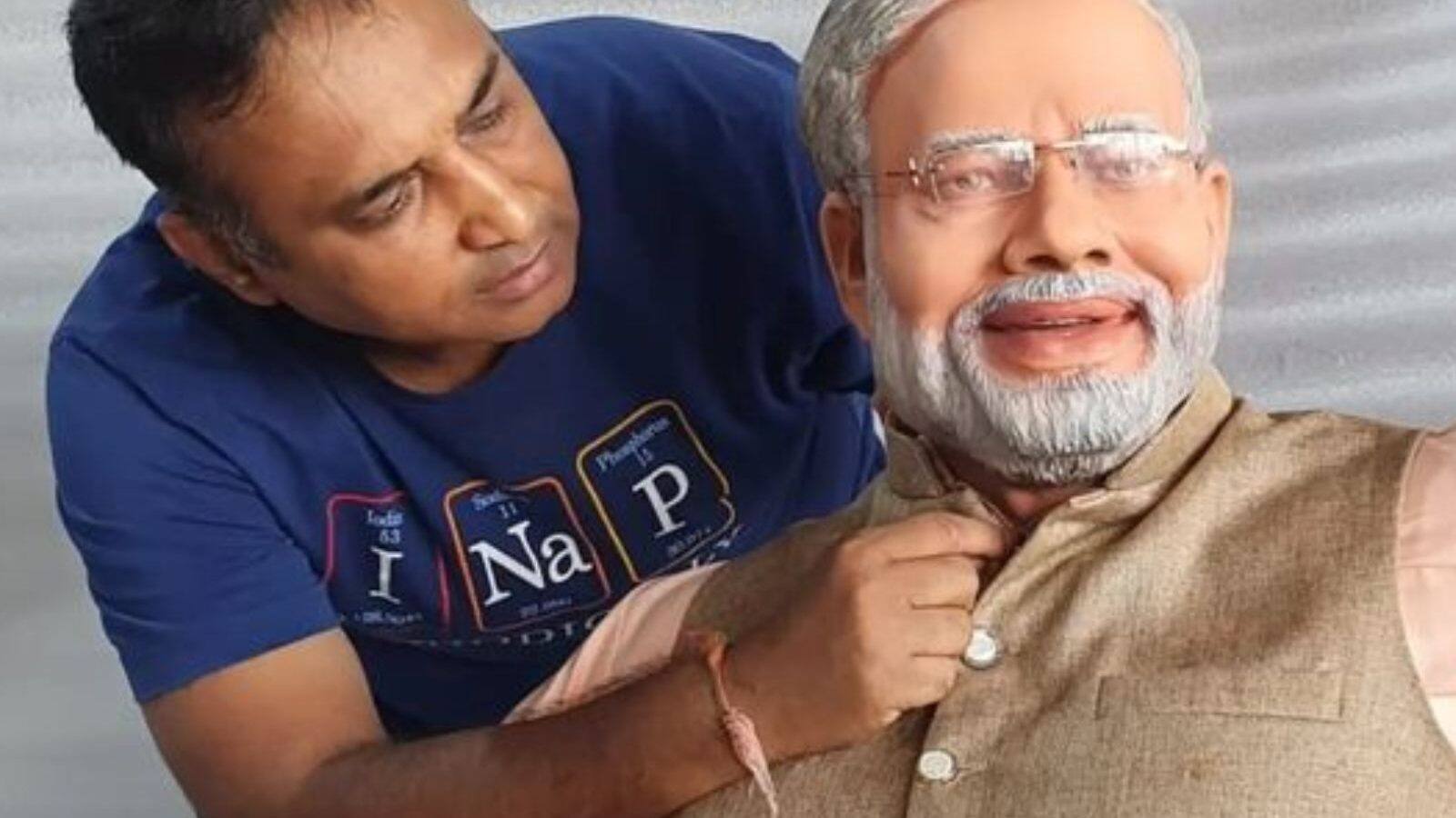 Mayur Vakani create PM Narendra Modi sculpture - મયુર વાકાણીએ નરેન્દ્ર ...