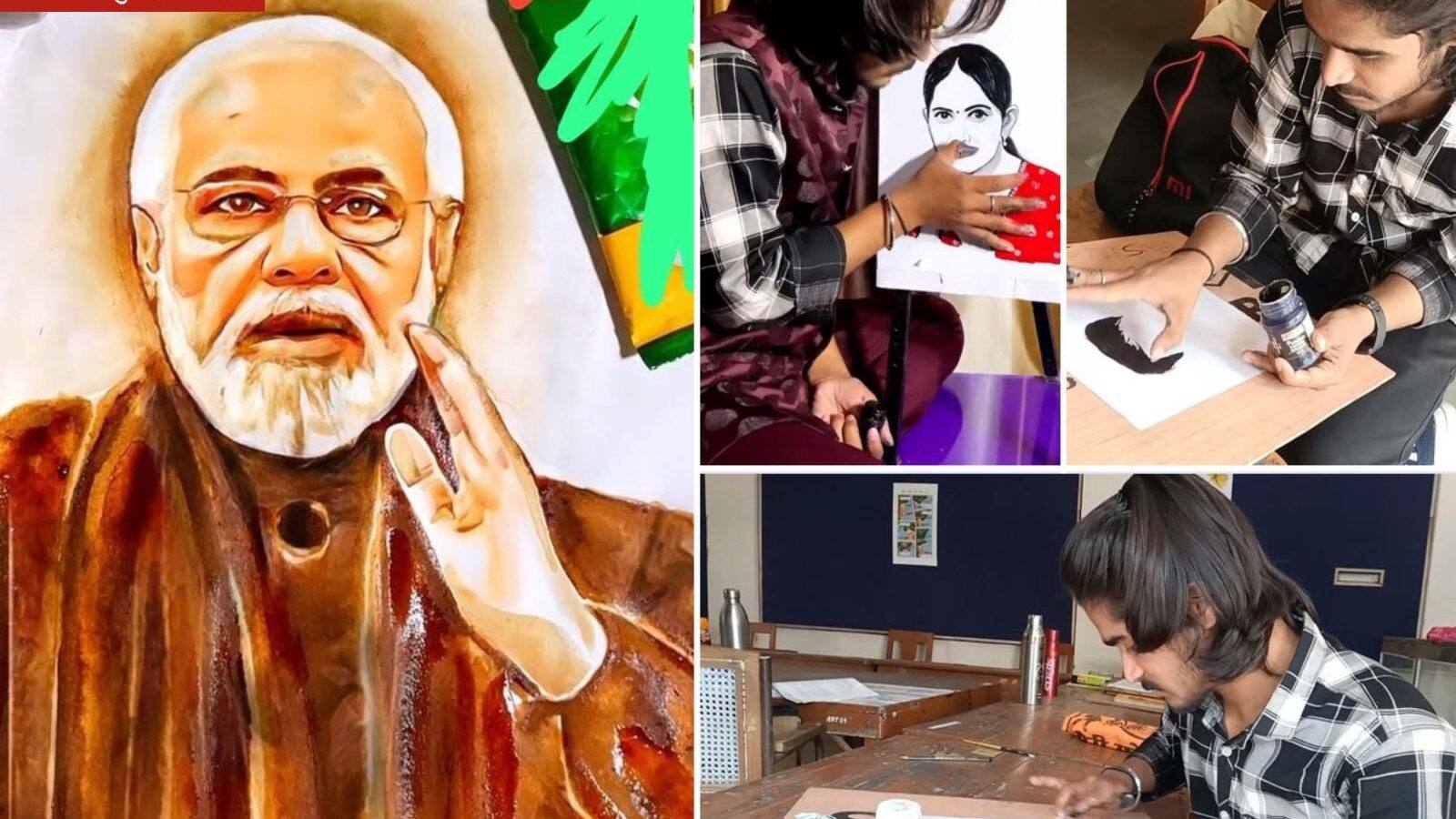 ઉકળતી ચાથી બનાવ્યું પીએમ મોદીનું ચિત્ર, જોઈને તમે પણ રહી જશો દંગ ...