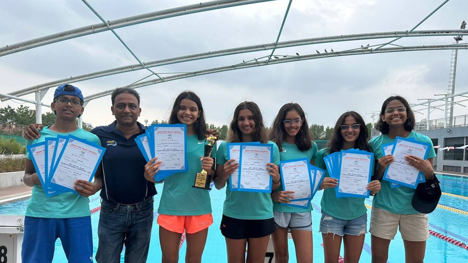 Venika Parikh wins medals in State Aquatic Championship 2023 - વેનીકા ...