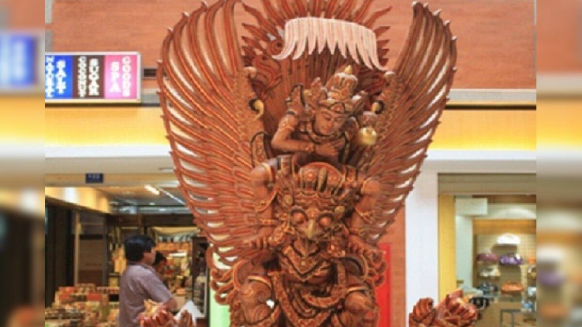 Statue of Hindu deity at Muslim-majority country Indonesia airport ...
