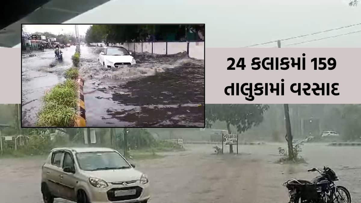 રાજ્યમાં 24 કલાકમાં 159 તાલુકામાં વરસાદ - Rain in 159 talukas in 24 ...
