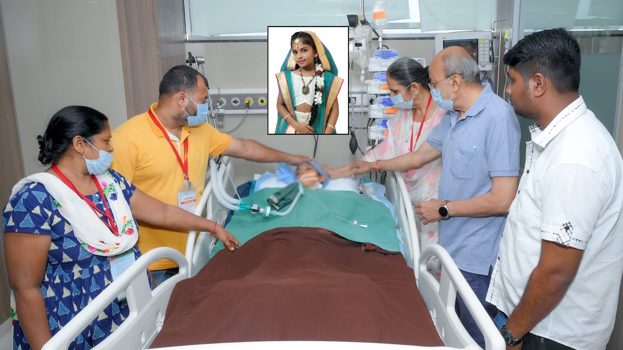 સુરતની સૌથી નાની ઉંમરની બાળકીના હાથનું દાન - Surat brain dead girl ...