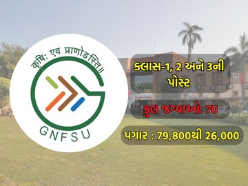 ગુજરાત નેચરલ ફાર્મિંગ સાયન્સ યુનિવર્સિટીમાં ભરતી 2025, ક્લાસ-1,2 અને ...