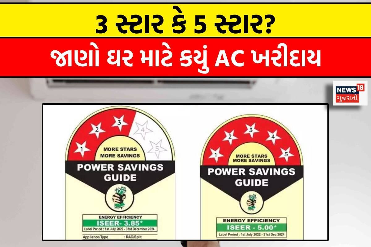 3 Star કે 5 Star? ઘર માટે AC ખરીદતા પહેલા આ ખાસ જાણી લેજો, લાઈટ બિલમાં ...