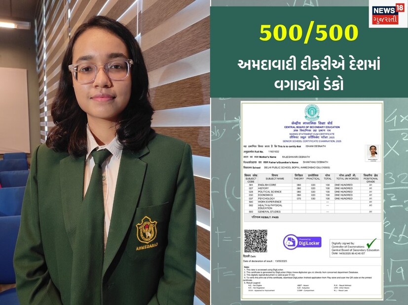 અમદાવાદની દીકરી CBSE ધોરણ 12માં 100 ટકા મેળવી બની ટોપર - Ahmedabad girl ...