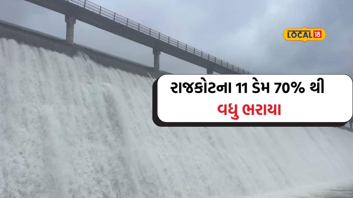 રાજકોટના 11 ડેમ 70% થી વધુ ભરાયા, છતાં ઓછા વરસાદને કારણે પિયત માટે ...