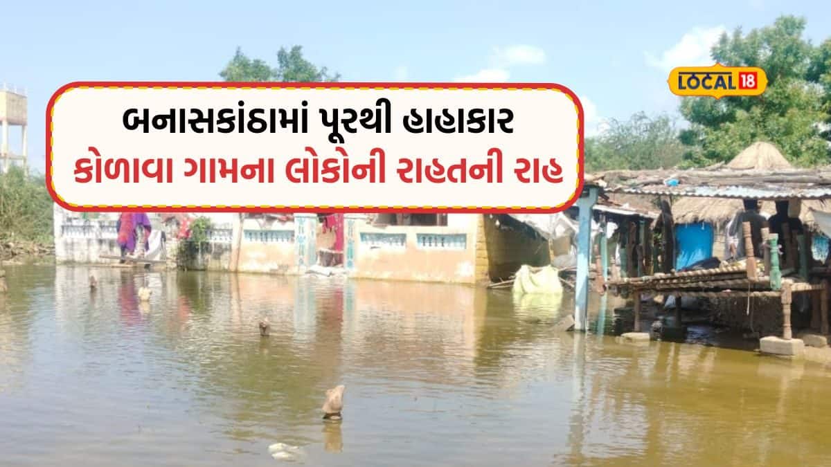 બનાસકાંઠાના કોળાવા ગામમાં પૂરનો કહેર, 7 દિવસથી લોકો જળમગ્ન; ગ્રામજનોની ...