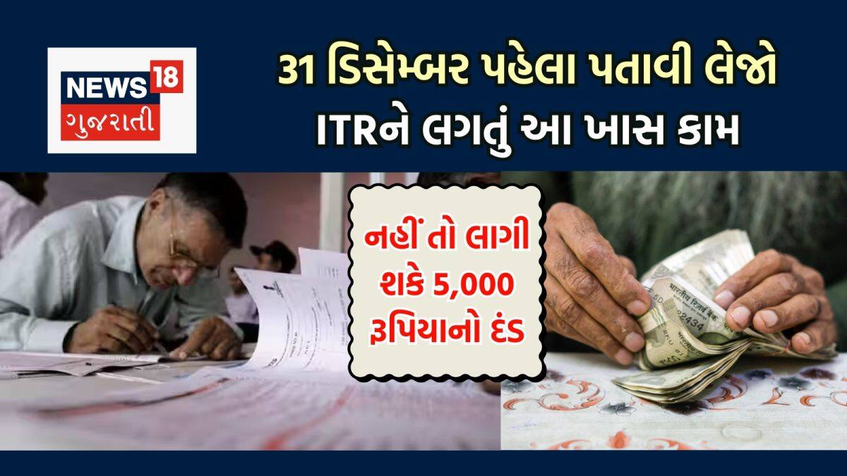 31 ડિસેમ્બર પહેલા પતાવી લેજો ITRને લગતું આ ખાસ કામ, નહીં તો પાછળથી ...