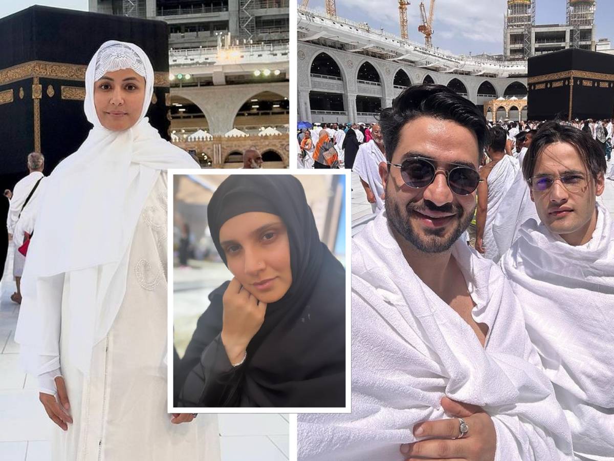 رمضان میں مکہ پہنچے سلیبریٹیز، شوہر کے بغیر ثانیہ مرزا نے کیا عمرہ، حنا ...