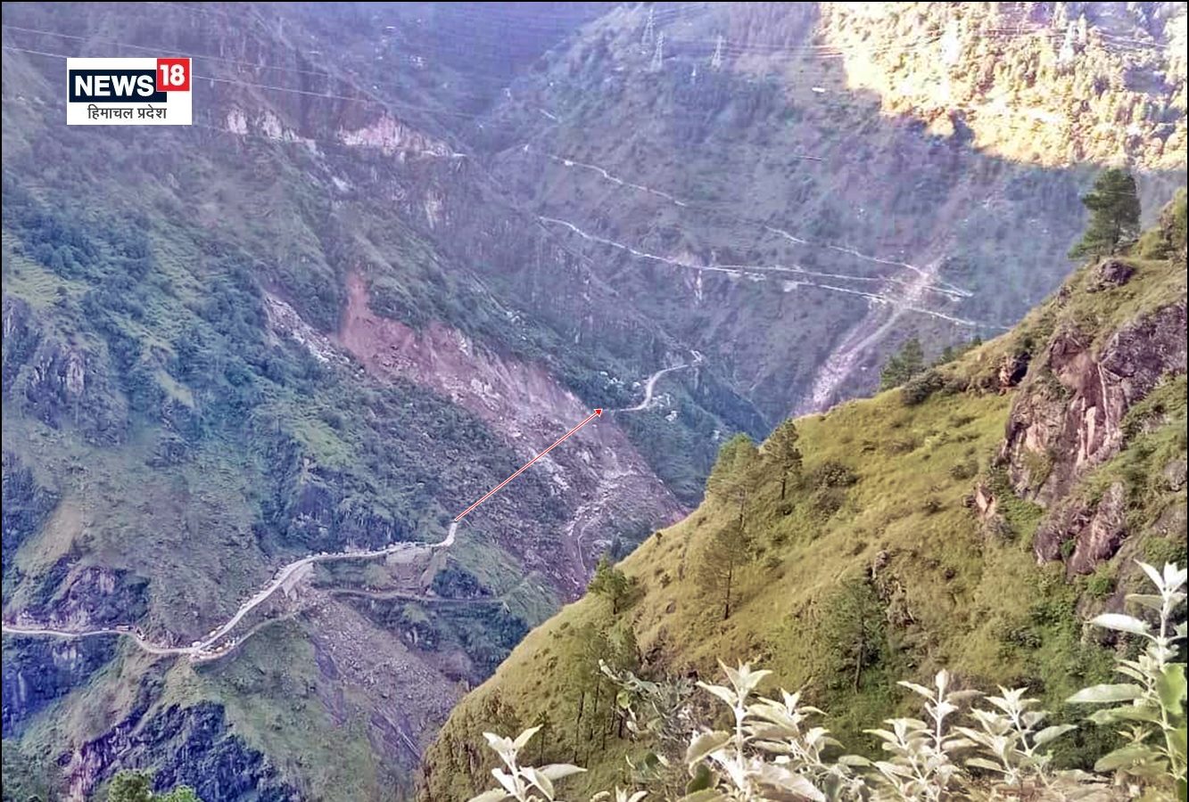 Weather today massive landslide at nigulsari kinnaur shimla kaza nh 200 ...