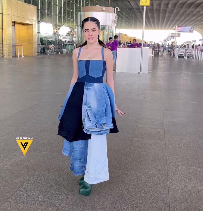 Bigg boss ott fame actress Urfi Javed Goes Viral Again with Bizarre ...