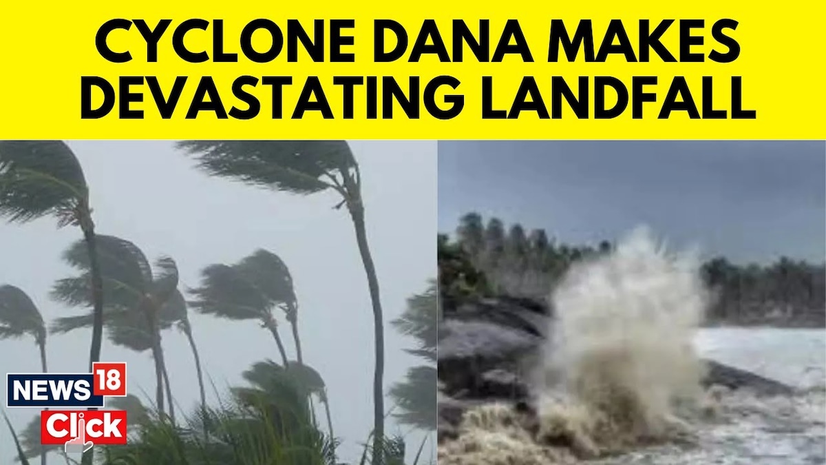 cyclone dana landfall heavy rain and violent waves in odisha and west ...