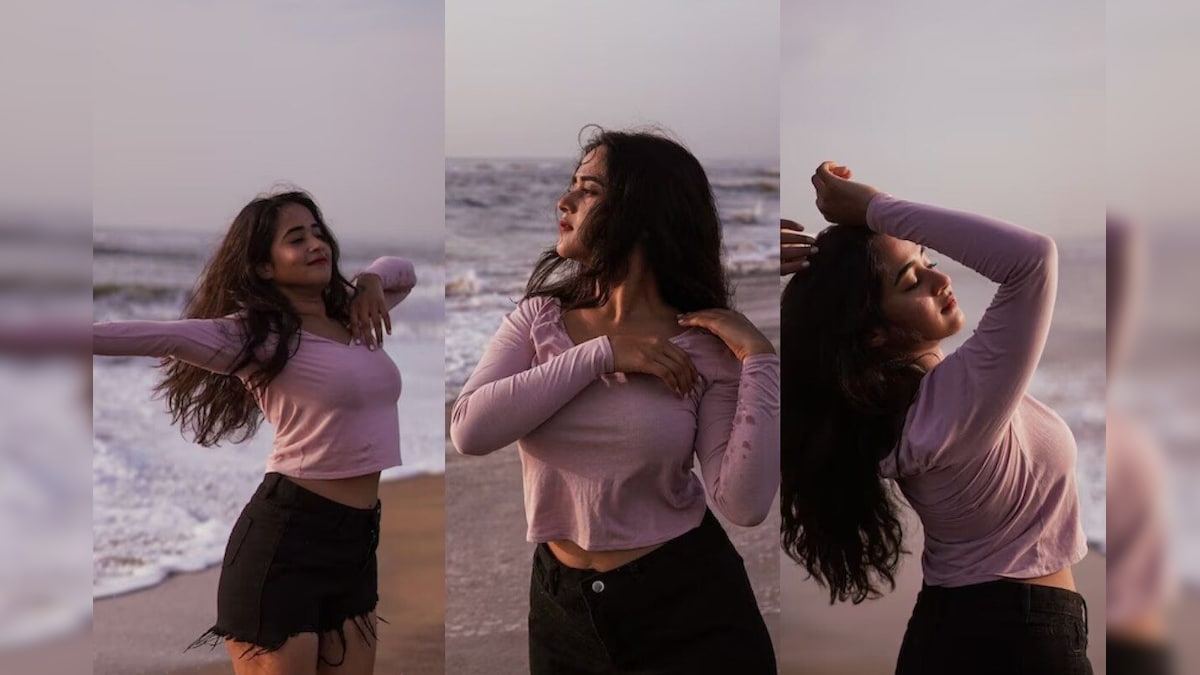 Deepti sunaina photoshoot on chennai beach in bold look fans loved it ...