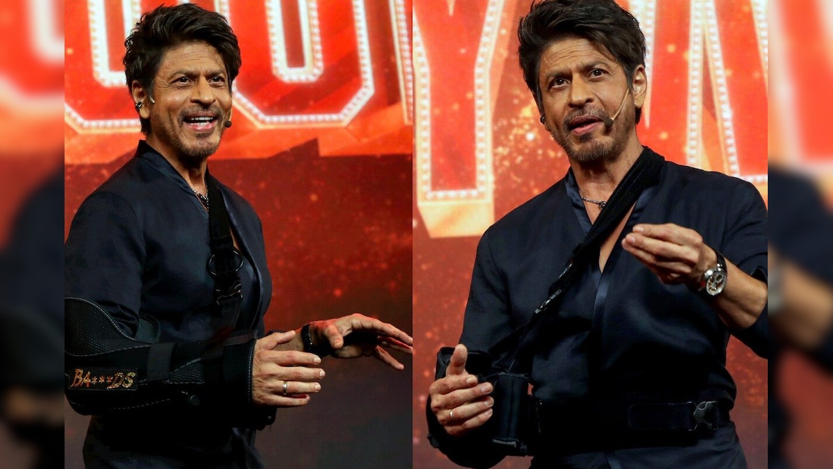 Shah rukh khan appeared first time in public after shoulder injury give ...