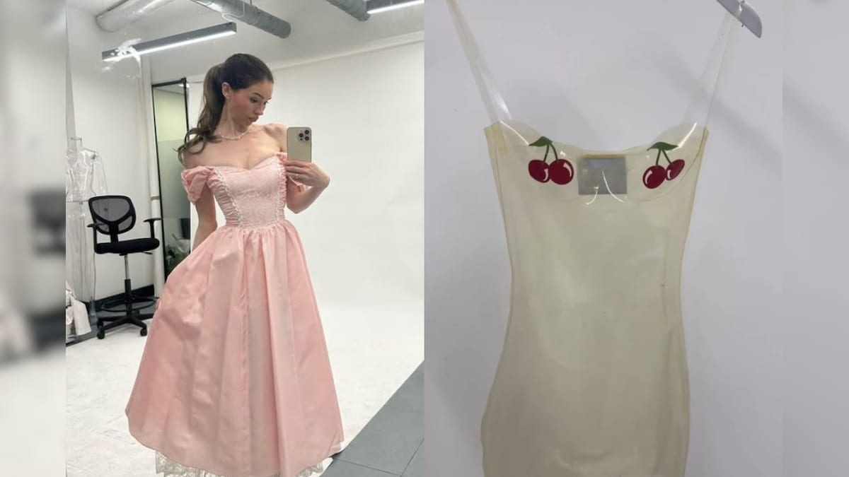 Viral bride to be design transparent dress for own wedding looks ...