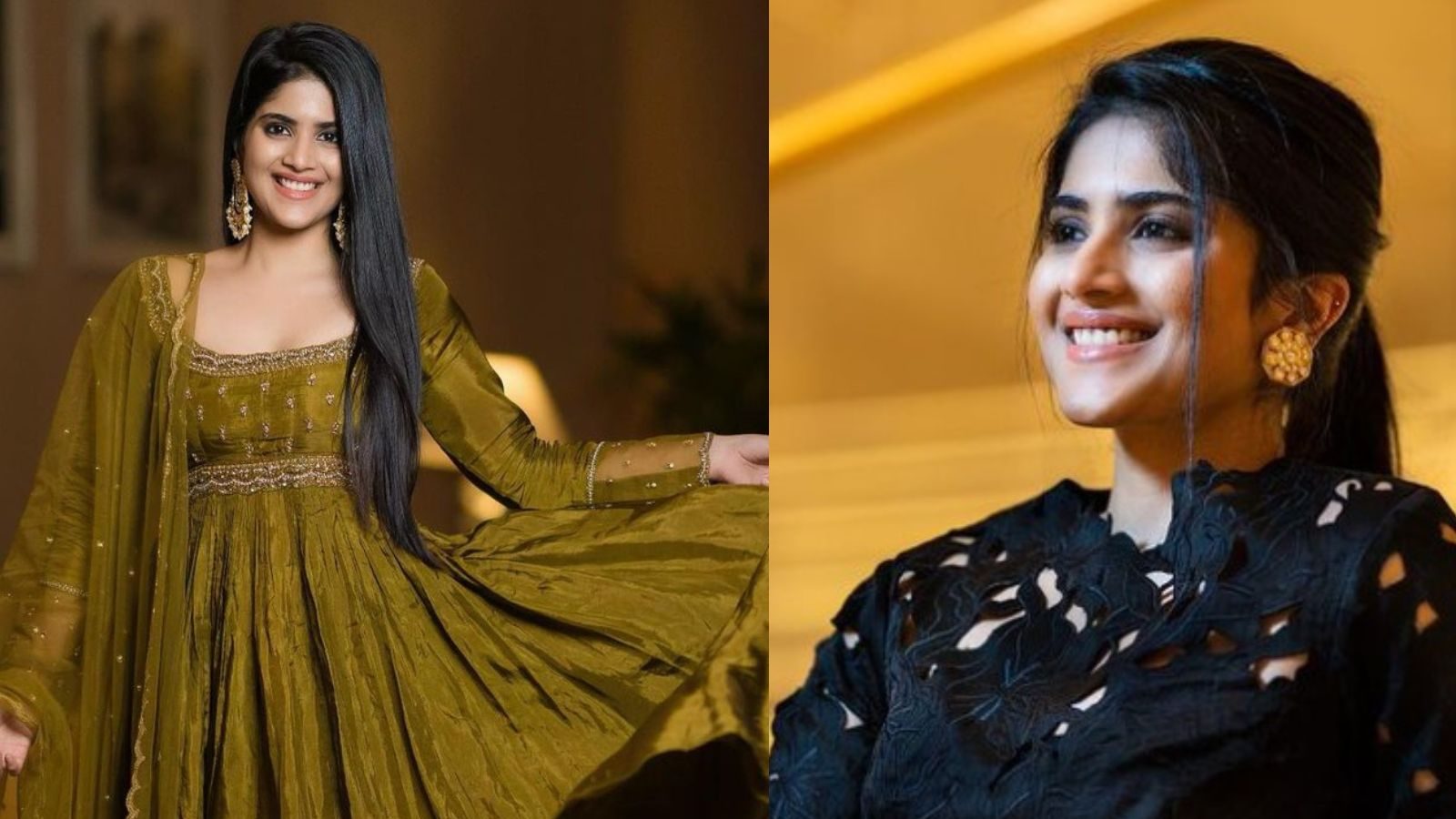 சிரிப்பாலே மயக்காதே..! நடிகை மேகா ஆகாஷின் அழகிய படங்கள்