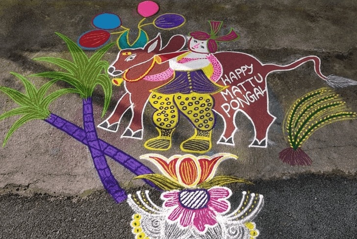 Mattu Pongal Kolam 2025 (மாட்டு பொங்கல் கோலம் 2025): A Beautiful ...