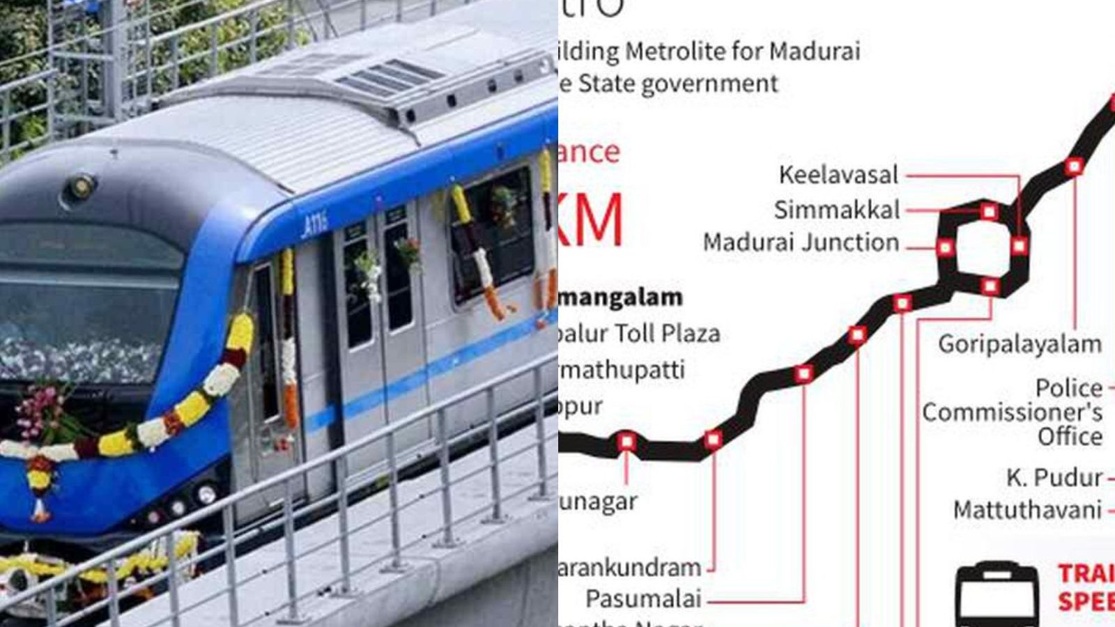 மதுரையில் ரூ.8,500 கோடி மதிப்பீட்டில் மெட்ரோ ரயில் திட்டம்.. தமிழ்நாடு ...
