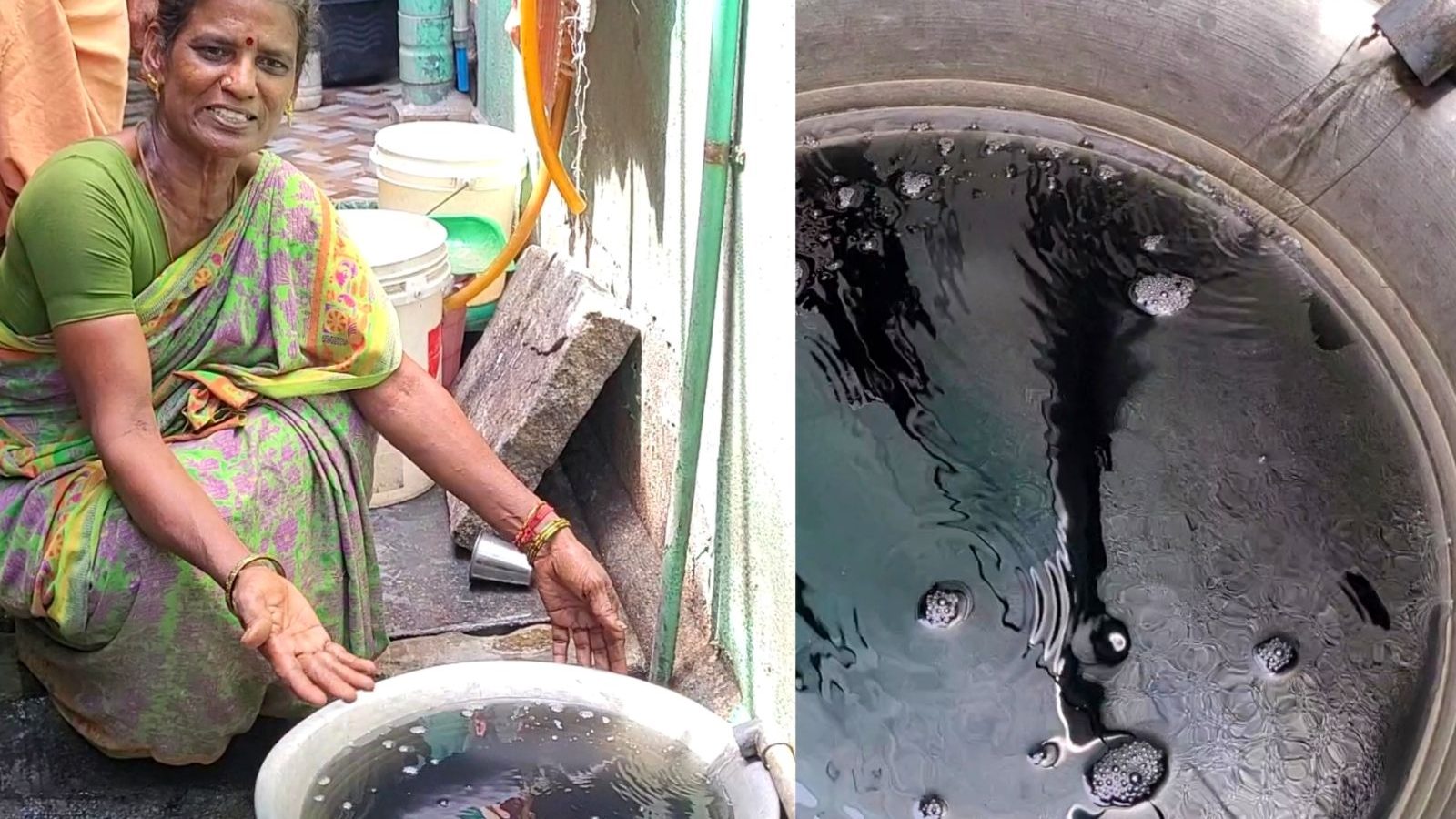 கழிவுநீர் போல் வரும் குடிநீர்.. காஞ்சிபுரம் மாநகராட்சி பகுதியில் அவலம்..