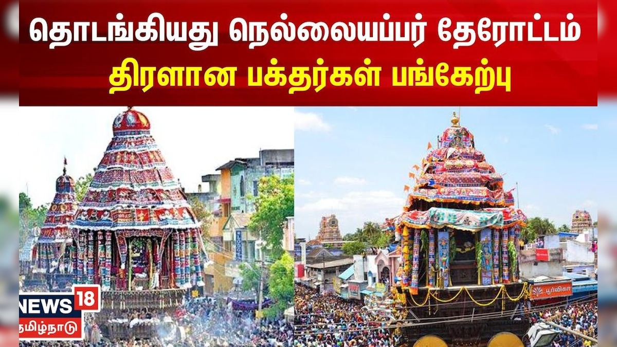 தொடங்கியது நெல்லை தேரோட்டம் திரளான பக்தர்கள் பங்கேற்பு | Nellaiyapar ...