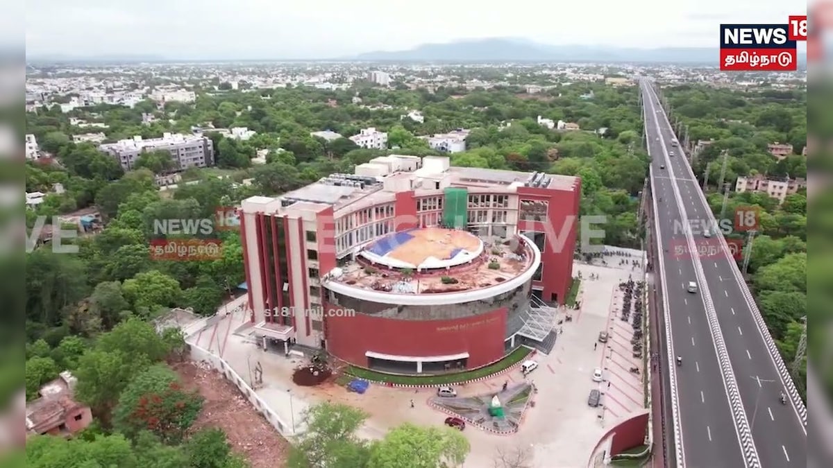 Madurai Kalaignar Centenary library Drone Video | கழுகு பார்வையில் ...