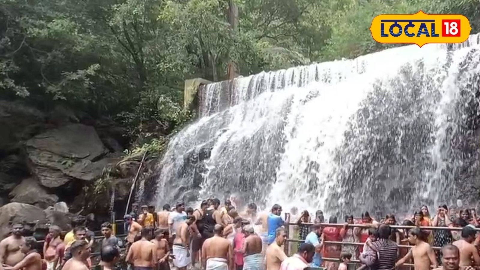 theni district news : Details about the water flow in Suruli Falls ...